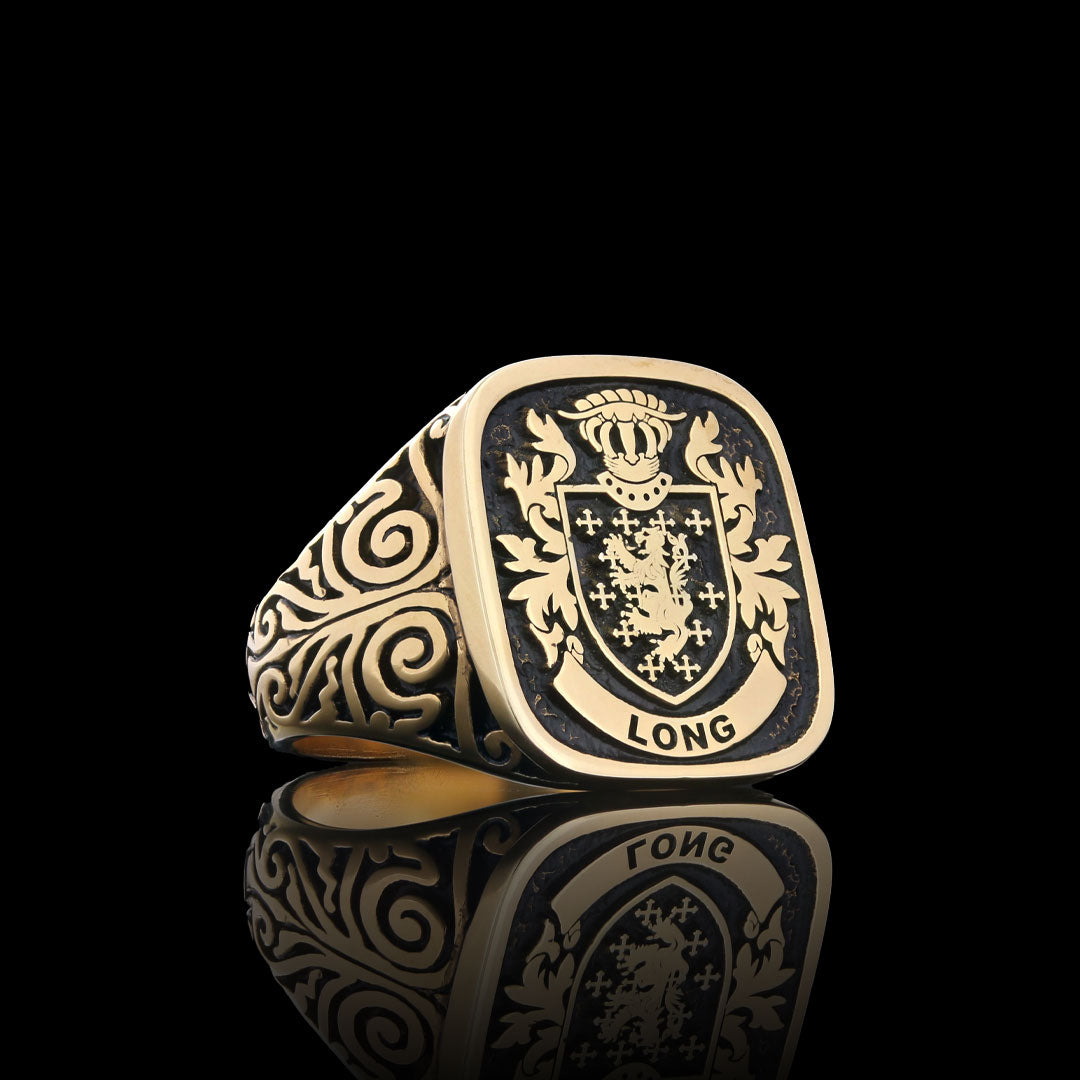 Baroness Crest Ring Square – Heraldic Jewelry