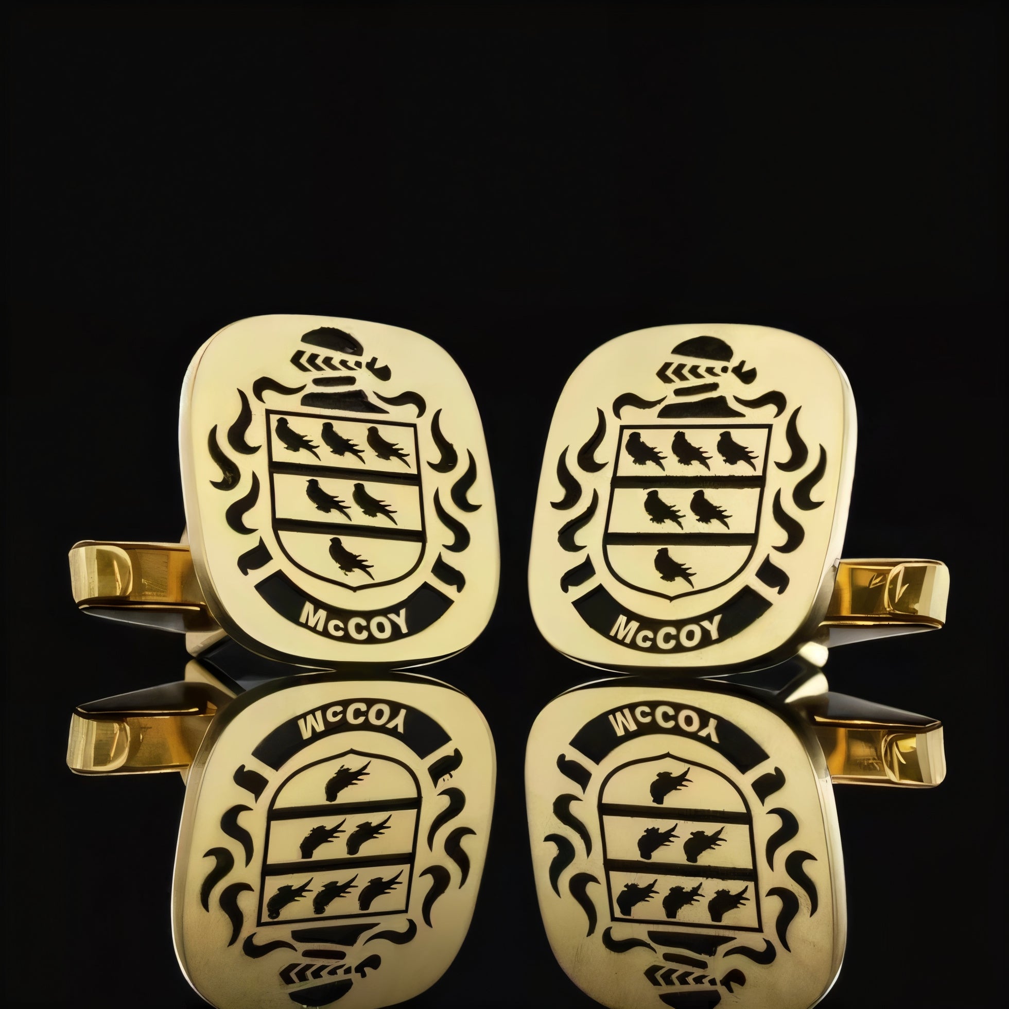 Duke Crest Cufflinks Square – Heraldic Jewelry