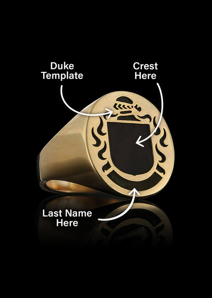 Duke Crest Ring Oval – Heraldic Jewelry