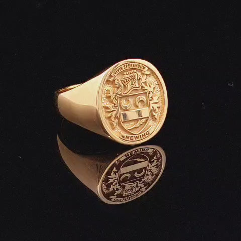 Natural Finish Crest Ring – Heraldic Jewelry